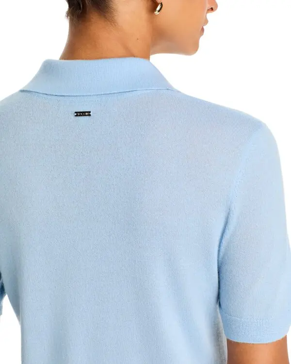 TOCCIN Rue Cashmere Polo Sweater - Sky