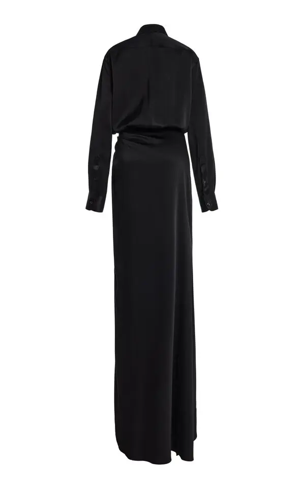 SERGIO HUDSON Silk Button-skirt Maxi Shirtdress