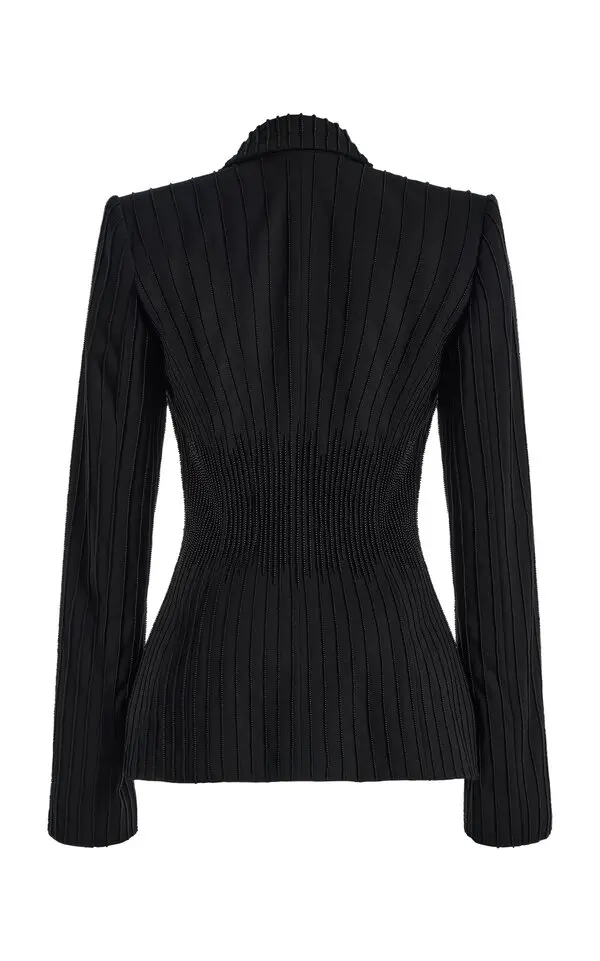 SERGIO HUDSON Double-breasted Beaded Blazer