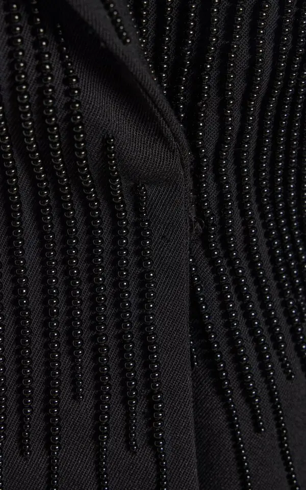 SERGIO HUDSON Double-breasted Beaded Blazer
