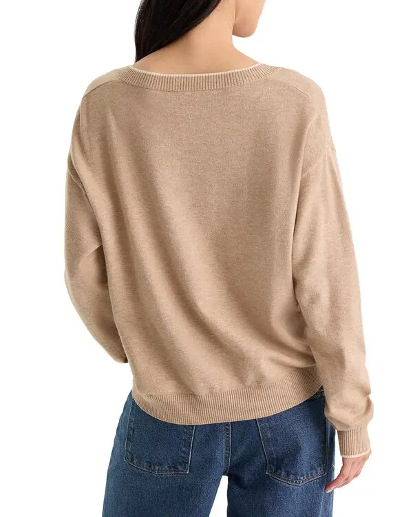 Good American The Cozy V Neck Sweater
