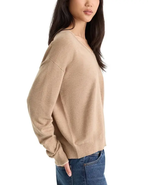 Good American The Cozy V Neck Sweater