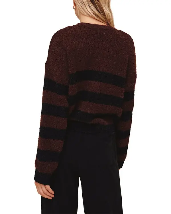 Bella Dahl Crewneck Drop Shoulder Sweater - Black Cherry