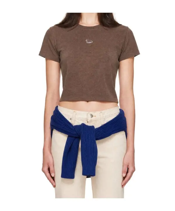 Maison Kitsuné Baby Fox Cropped T-shirt