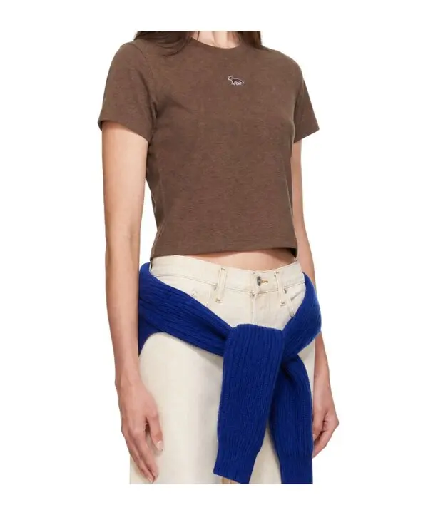 Maison Kitsuné Baby Fox Cropped T-shirt