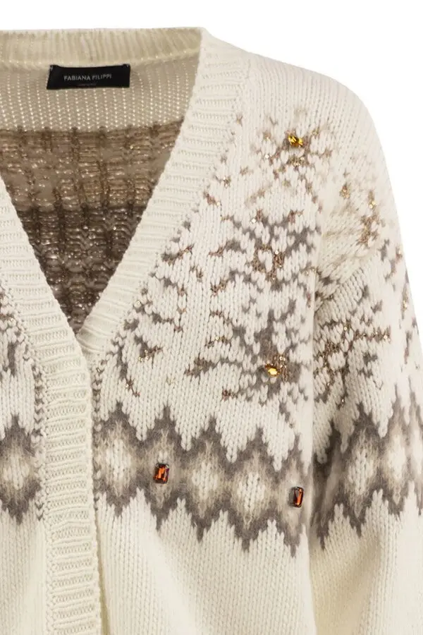 Fabiana Filippi Long-sleeve Open-front Cardigan