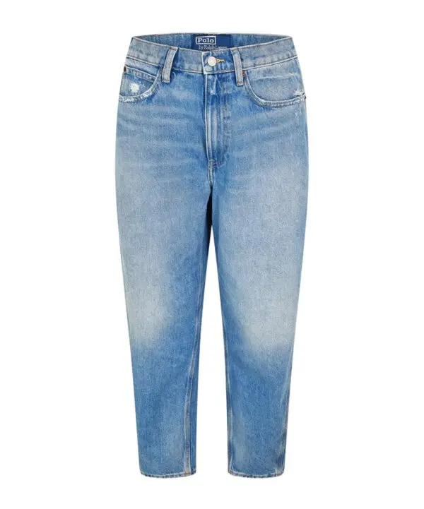 Polo Ralph Lauren Belt-lined Denim Trousers - Blue