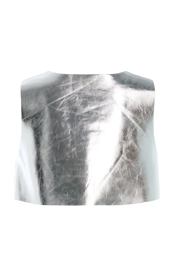 ZANKOV Emily Leather Crop Top