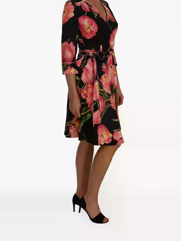 Dolce & Gabbana Tulip-print Wrap Dress