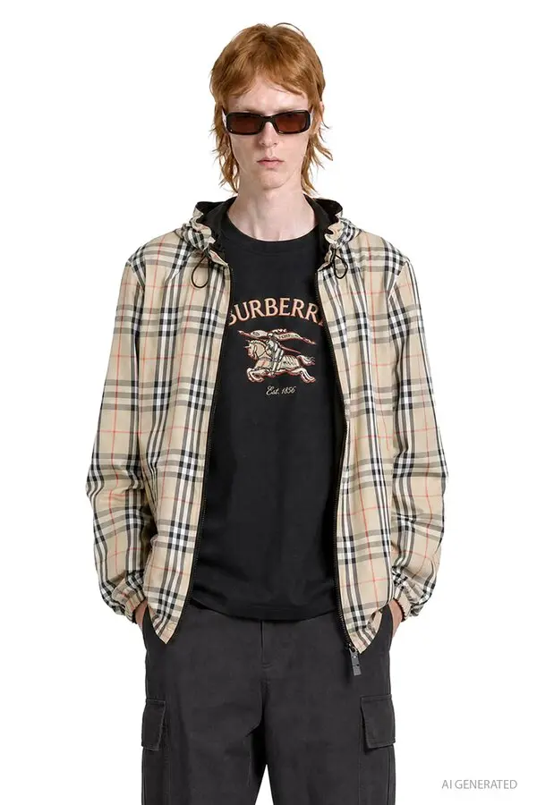 Burberry Reversible Check Nylon Windbreaker