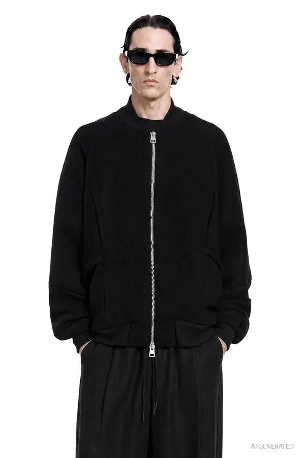 ANDREA YA AQOV Wool Nylon Bomber