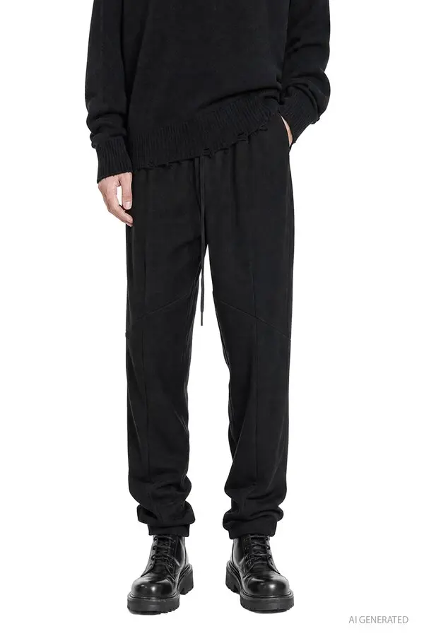ANDREA YA AQOV Wool Cashmere Drawstring Pants
