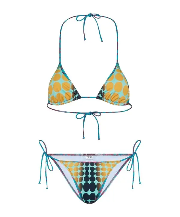 JEAN PAUL GAULTIER Printed Tie Bikini Set
