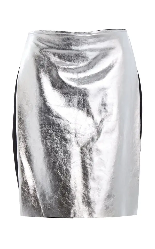 ZANKOV Johanna Leather-wool Mini Skirt