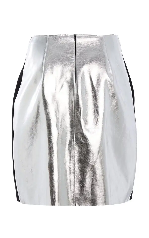 ZANKOV Johanna Leather-wool Mini Skirt