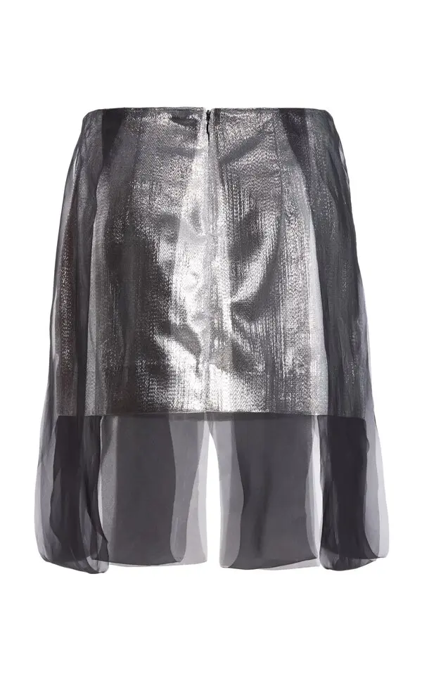 ZANKOV Danyelle Silk-blend Mini Skirt