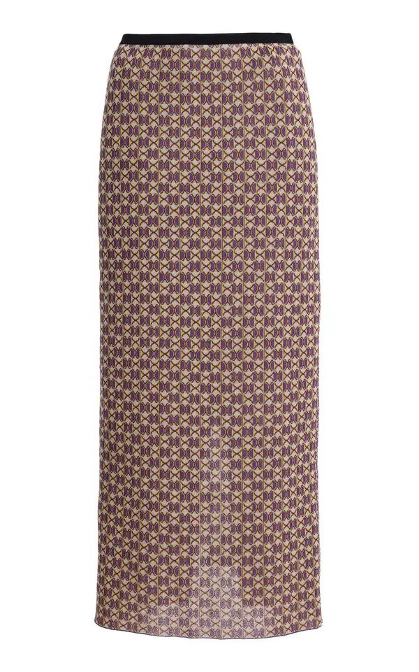 ZANKOV Alina Cotton-blend Jacquard Midi Skirt