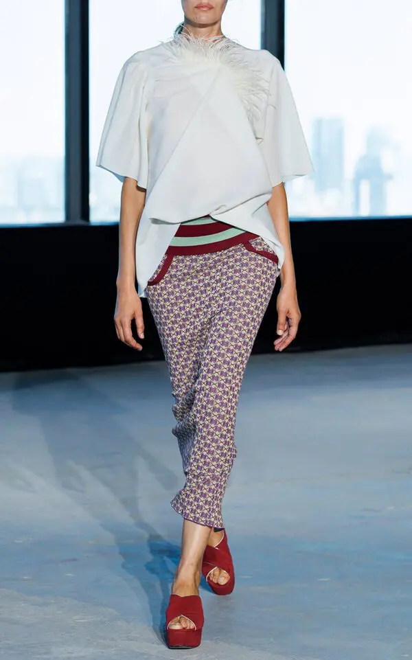ZANKOV Alina Cotton-blend Jacquard Midi Skirt