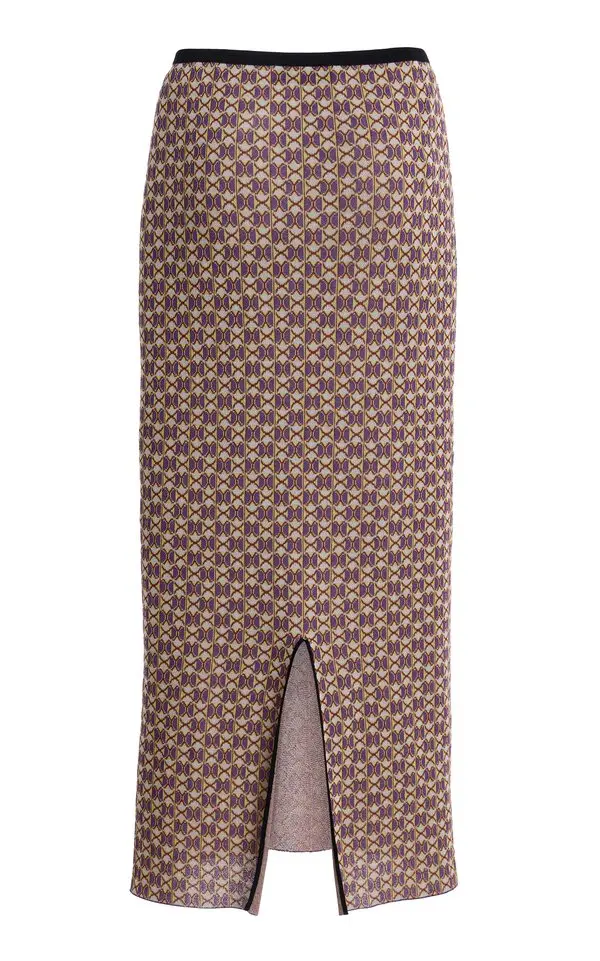 ZANKOV Alina Cotton-blend Jacquard Midi Skirt