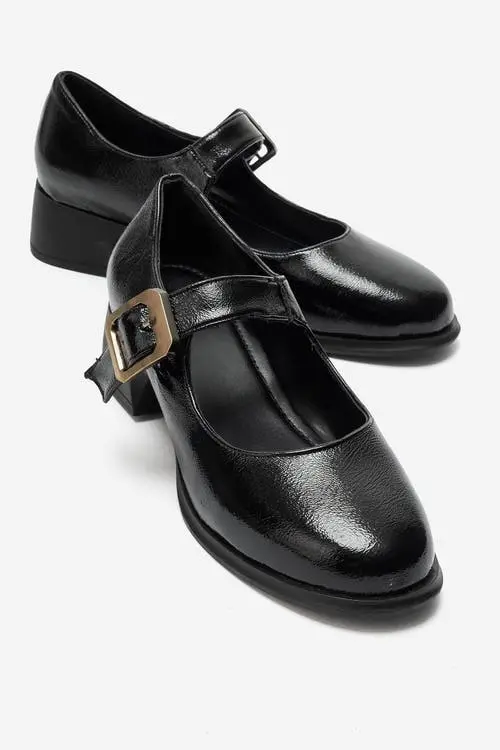 PROLOGUE SHOES Slade Block Heel Mary Jane Shoe - Black