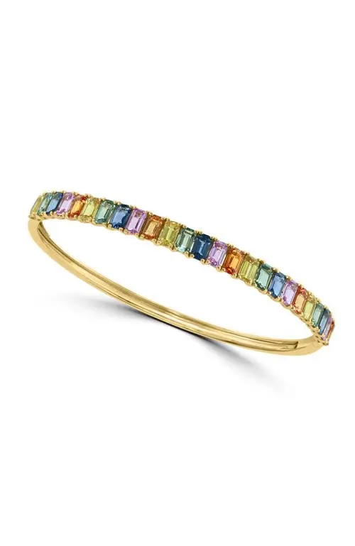 EFFY Multi-color Sapphire Bangle Bracelet In 14k Yellow Gold - None