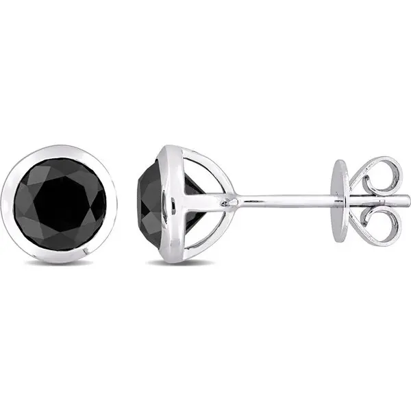 JULIANNA B. 2 Ctw Black Stud Earrings 14k - Diamond