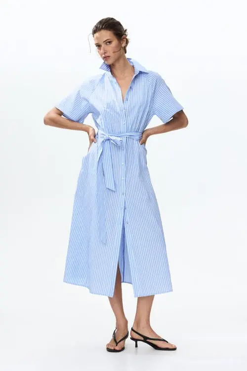 H&M Tie-belt Shirt Dress