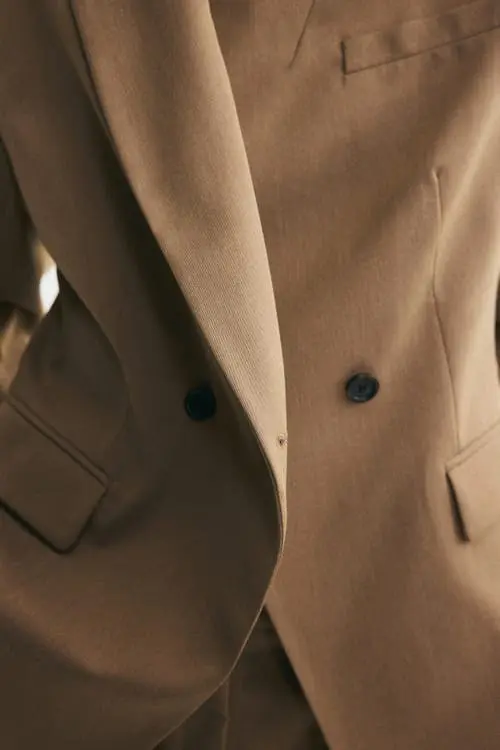 H&M Defined-waist Double-breasted Blazer