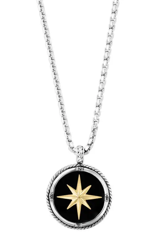EFFY 925 Sterling Silver Midnight Star Onyx Pendant