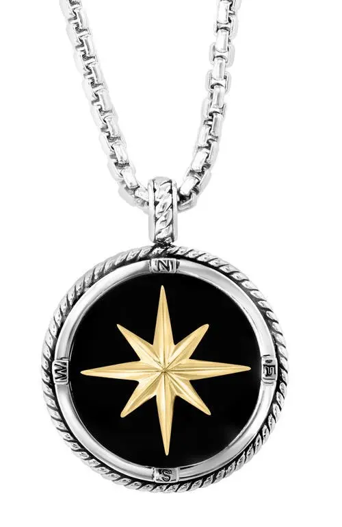 EFFY 925 Sterling Silver Midnight Star Onyx Pendant