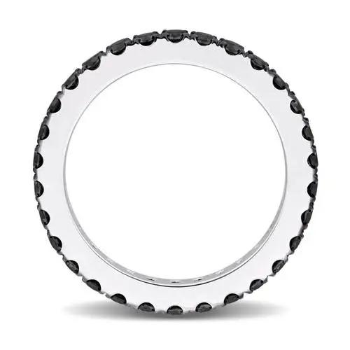 JULIANNA B. 1-1/4 Ctw Black Eternity Ring 14k