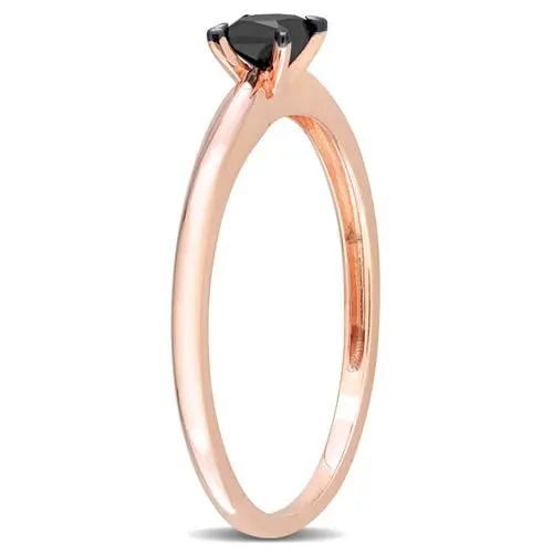 JULIANNA B. Black Princess Solitaire Ring 14k