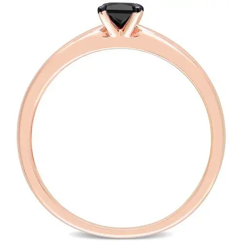 JULIANNA B. Black Princess Solitaire Ring 14k
