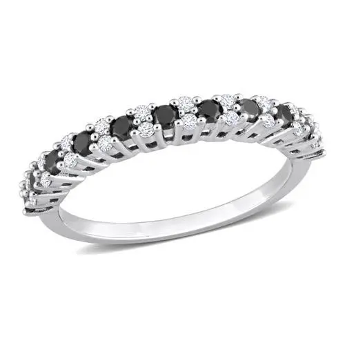 JULIANNA B. 1/2 Ctw Black & White Band 14k