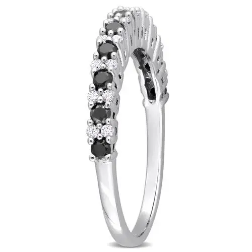 JULIANNA B. 1/2 Ctw Black & White Band 14k