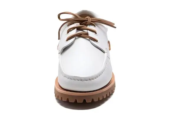 Timberland Authentic Handsewn Boat Shoes 'white Full Grain - White/brown
