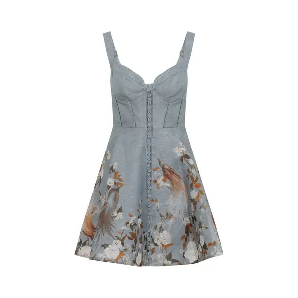 Zimmermann Momentum Corded Mini Dress - Blue