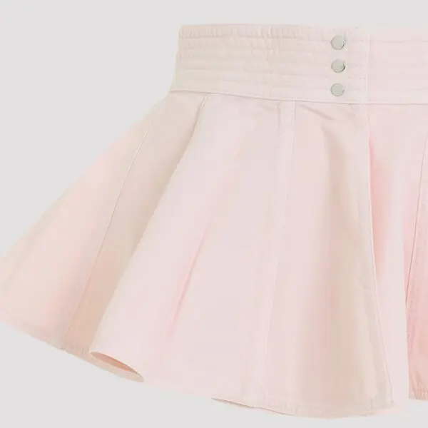 Alaïa Peplum Belt Tinted Denim Skirt