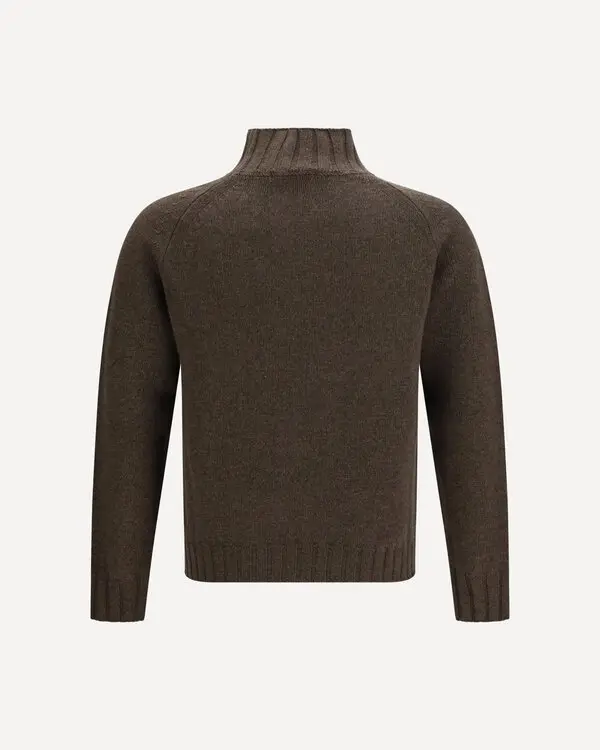 ARAGONA CASHMERE High Neck Sweater - Brown