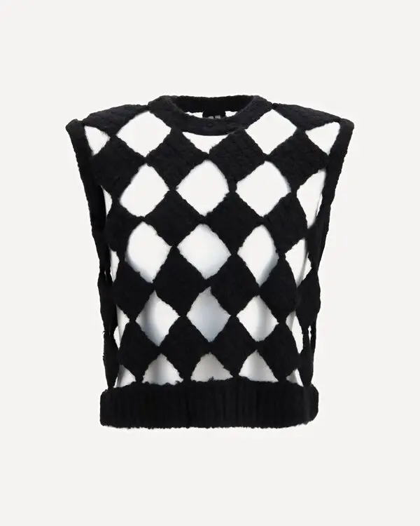 Rick Owens Open Knit Vest Ale