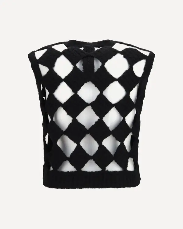 Rick Owens Open Knit Vest Ale