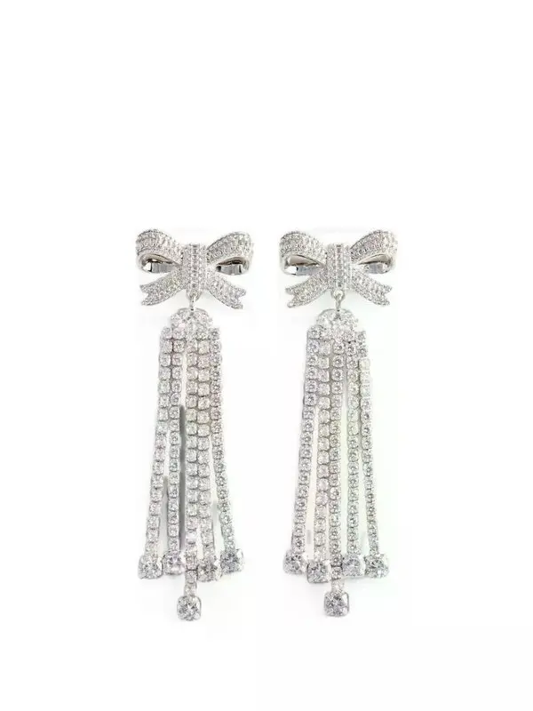 SELF-PORTRAIT Crystal Bow-motif Earrings