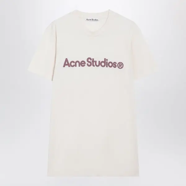 Acne Studios Pale Cotton T-shirt With Logo