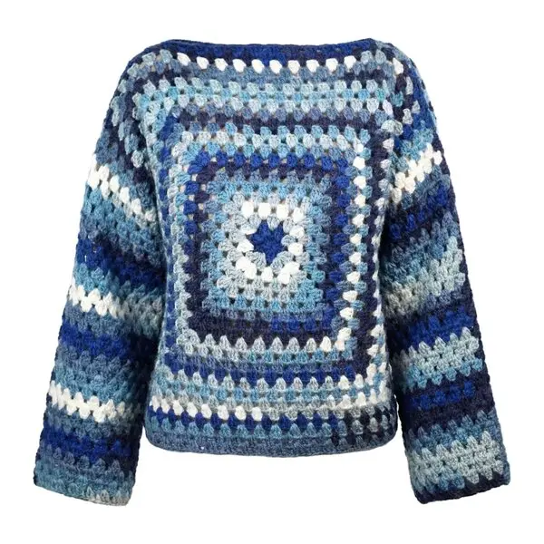 ANA CHIC Star Square Handmade Crochet Jumper