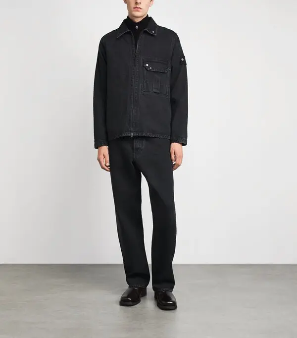 Stone Island Denim Zip-up Overshirt