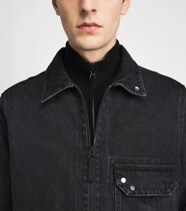 Stone Island Denim Zip-up Overshirt