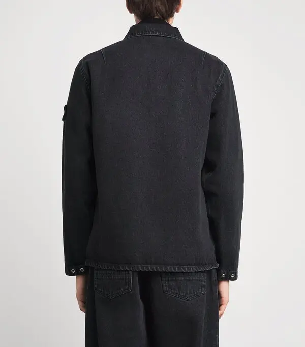 Stone Island Denim Zip-up Overshirt