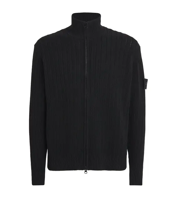 Stone Island Wool-cashmere Zip-up Cardigan