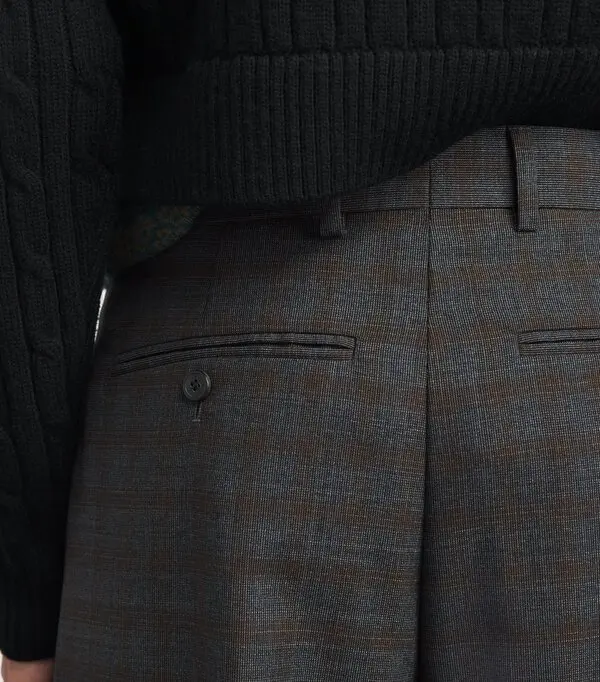 Dries Van Noten Wool Straight Trousers