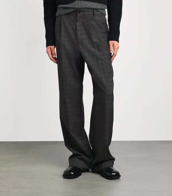 Dries Van Noten Wool Straight Trousers
